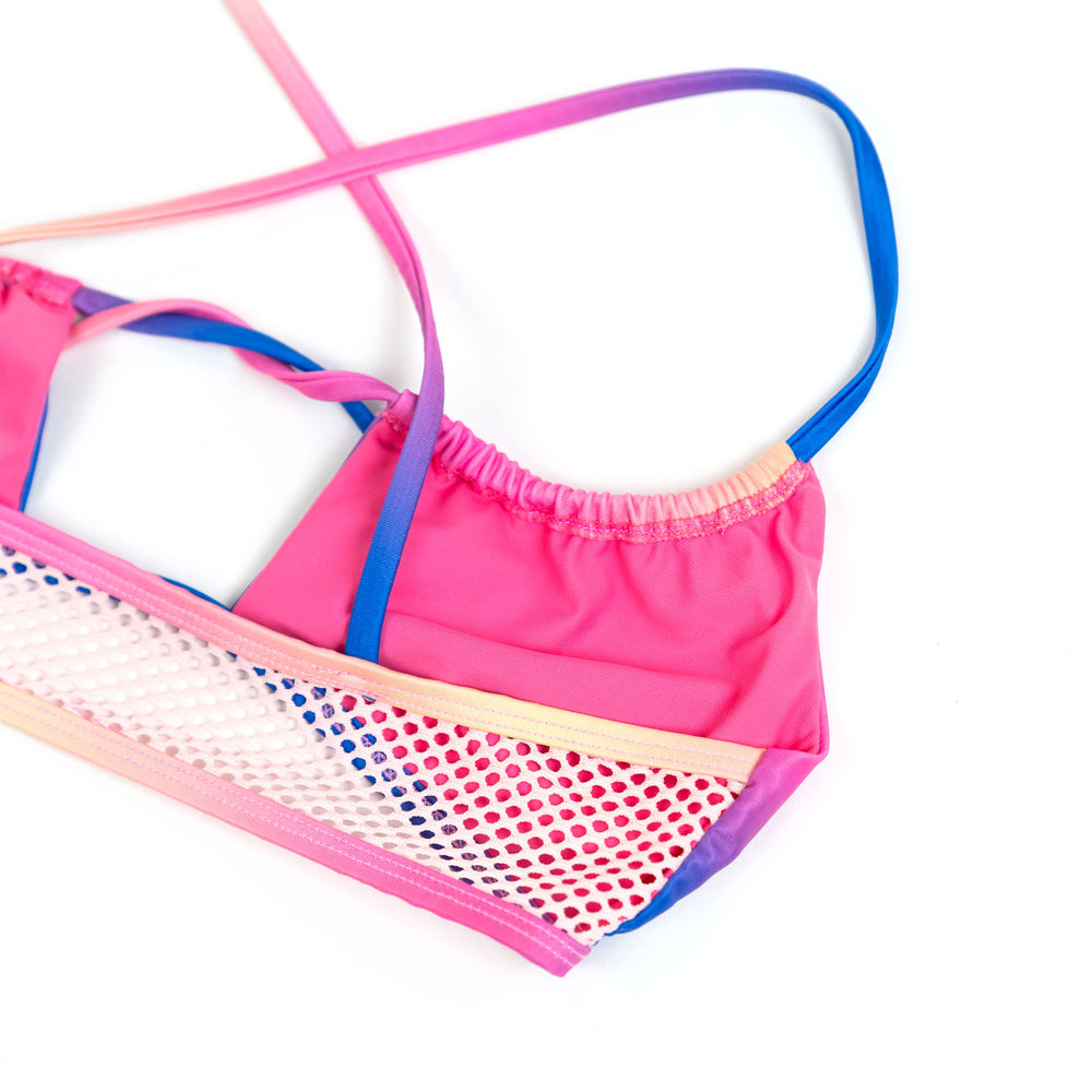 Classic Mesh Triangle Top | Cotton Candy